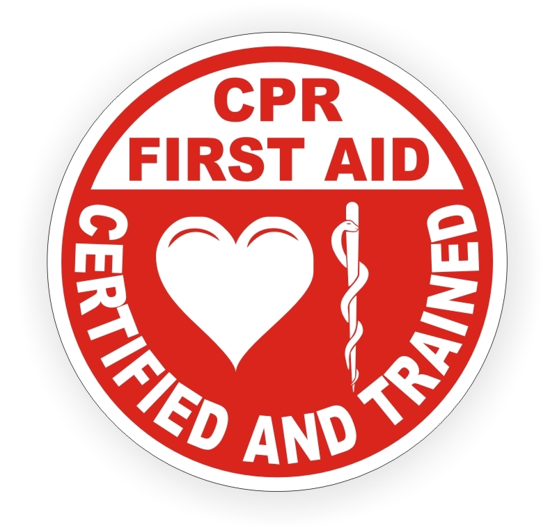 CPR First Aid Certified Trained Helmet Sticker / Paramedic EMT AED ...