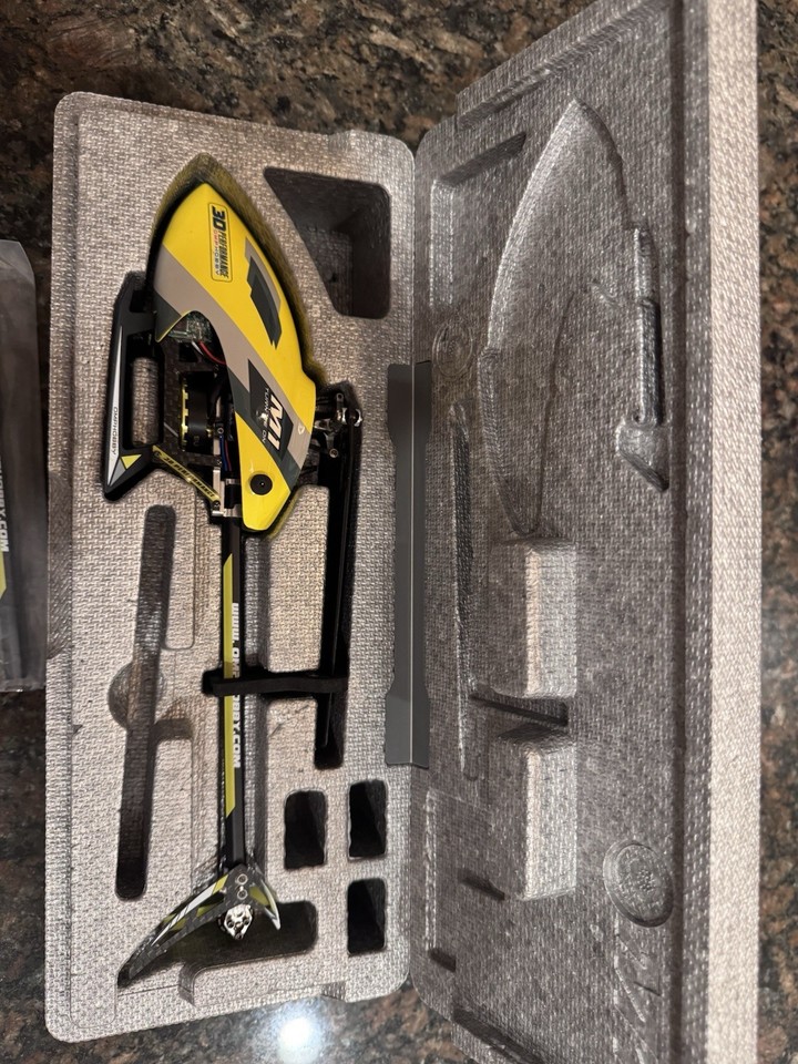 OMP M1 EVO RC Helicopter 5 Batteries Spektrum Rx Many Spare Parts ...