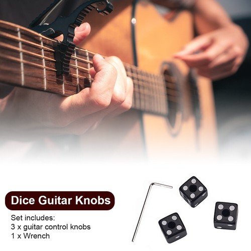 3X Plastic Dice Guitar Tone Volume Control Knobs with Wrench for Electric Guitar | eBay