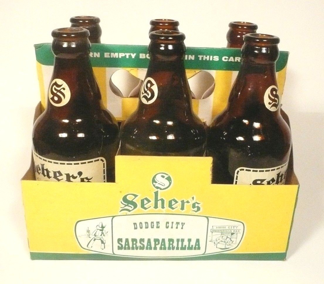 vintage ACL SODA 6 PACK CARTON of empty SEHER'S OLD ENGLISH GINGER BEER ...