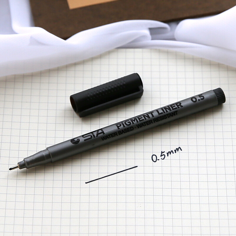 Fineliner Pens Fine Line Drawing Markers Art Brush Journal Black ...