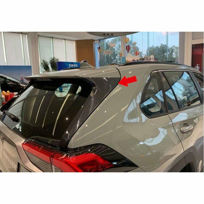 Fits Toyota 2019-2025 RAV4 Rear Spoiler Wing Side Beveled Window Trim ...