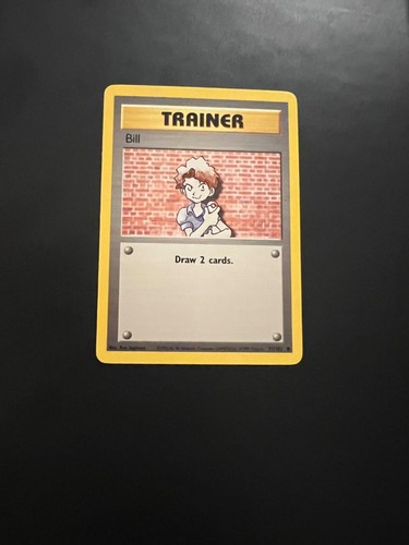 Pokemon Trainer Card Bill 91/102 1995 Illustrated by Ken Sugimori | eBay