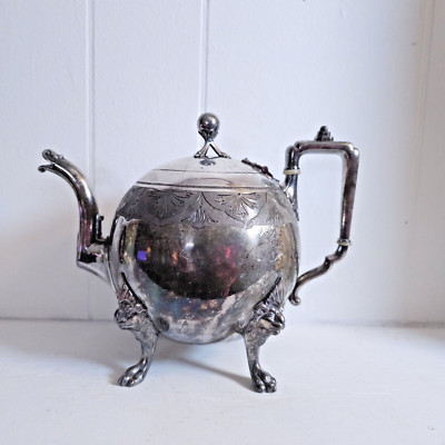 Antique Sphere late 19th Century 1800 Teapot Reed & Barton Lion ...