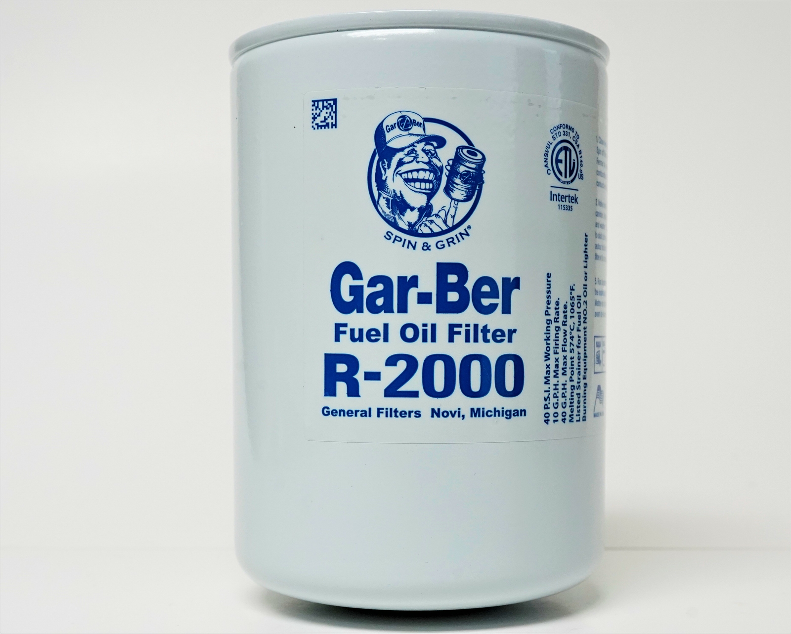 R-2000 Gar-Ber Spin On Furnace Fuel Oil Filter Water Block Cartridge ...