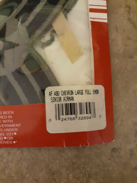 USAF Senior Airman Insignia SRA E4 Chevrons OD Blue Pair P462 for sale ...