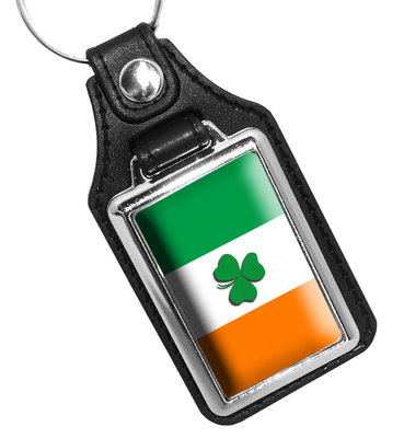 Ireland Irish Flag with Shamrock Clover Key Chain Key FOB Key Ring | eBay