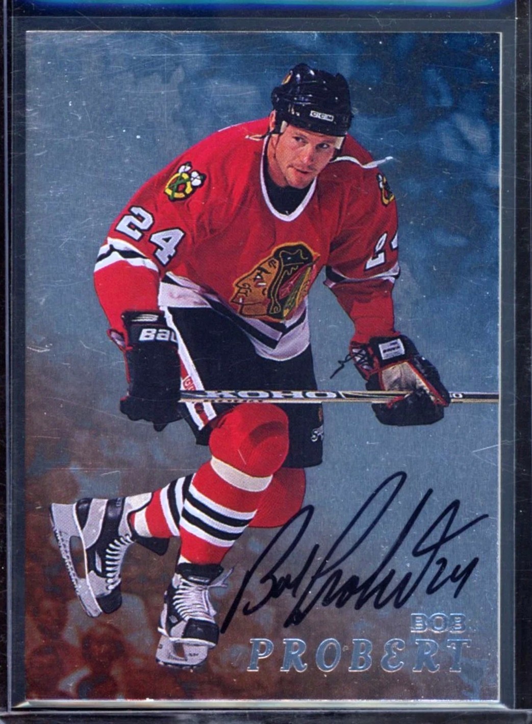 1998-99 IN THE GAME BE A PLAYER BOB PROBERT ON CARD AUTOGRAPH NHL ...
