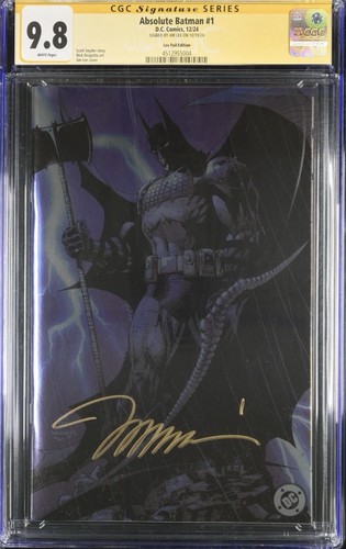 Absolute Batman #1 ~ Foil Virgin Variant ~ CGC SS 9.8 ~ SIGNED Jim Lee ...