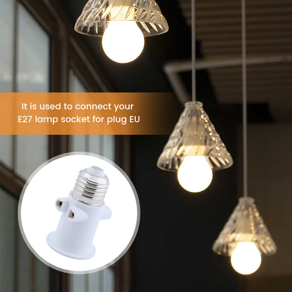 E27 EU LED Bulb Adapter AC100V 240V 4A Lamp Holder Light Socket Easy ...