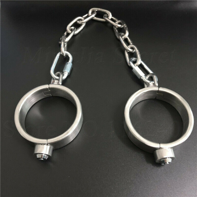 Stainless Steel Heavy Duty Leg Irons Handcuffs Ankle Collar Cuffs ...