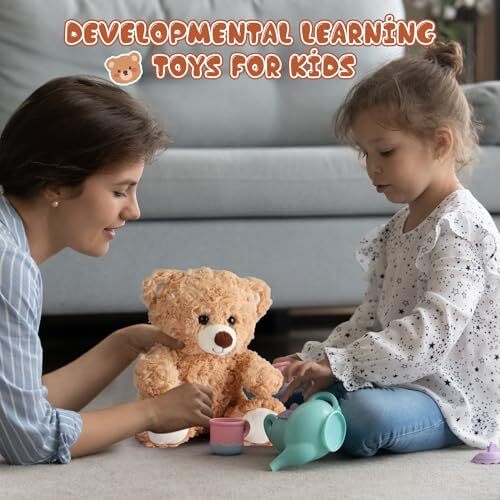 8 Pieces 8 Inch Bear Stuffed Animal Bulk Stuffed Animals Soft Light ...