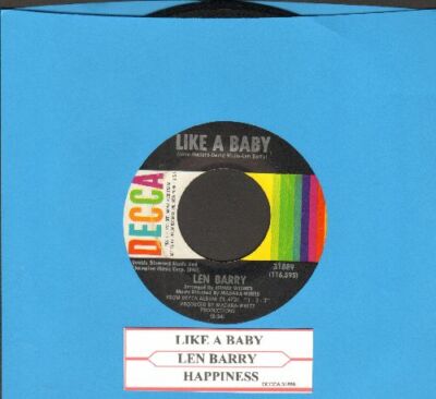 Barry, Len - Like A Baby/Happiness Vinyl 45 rpm Record Free Shipping | eBay