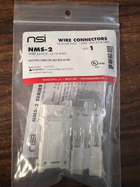 NSI Non-metallic Cable Splice 12 - 14 AWG Wire Range for 2 Conductor ...