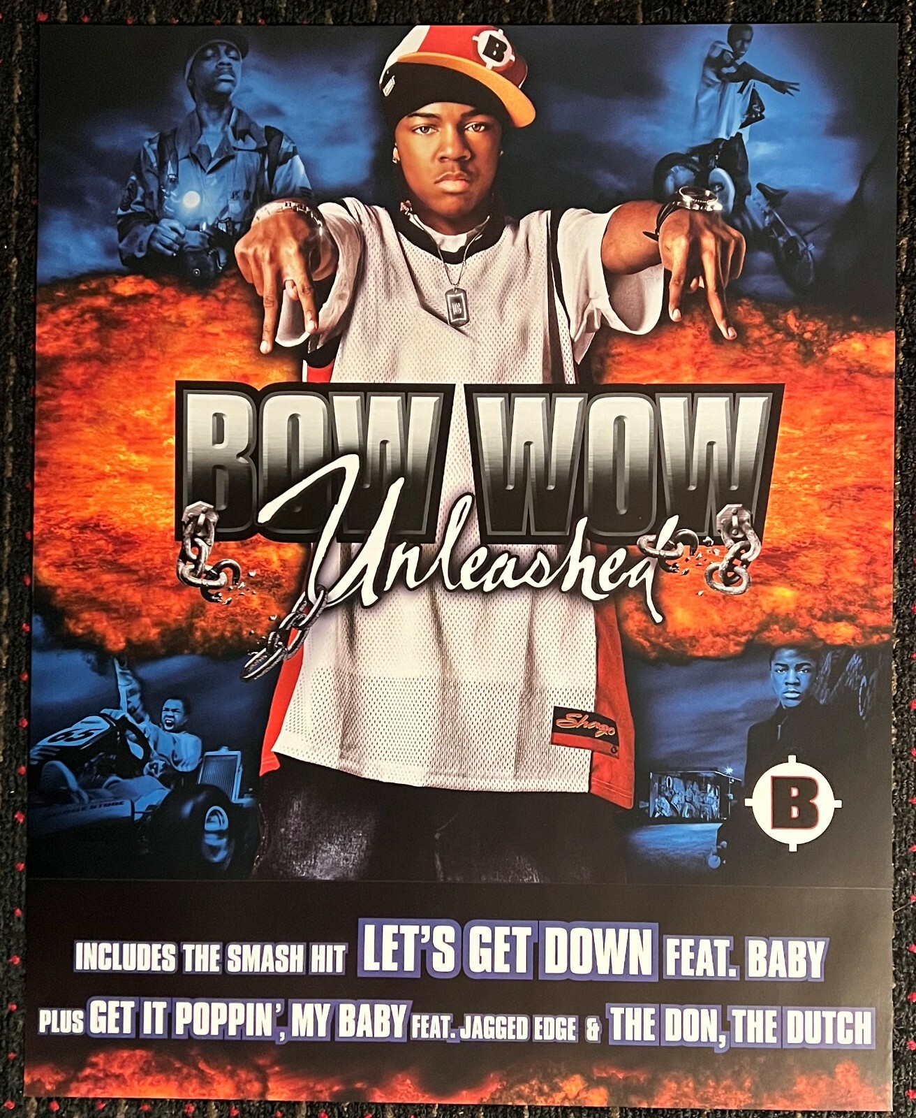BOW WOW club Unleashed 24x30 record store promo poster 2sided Rap hip ...