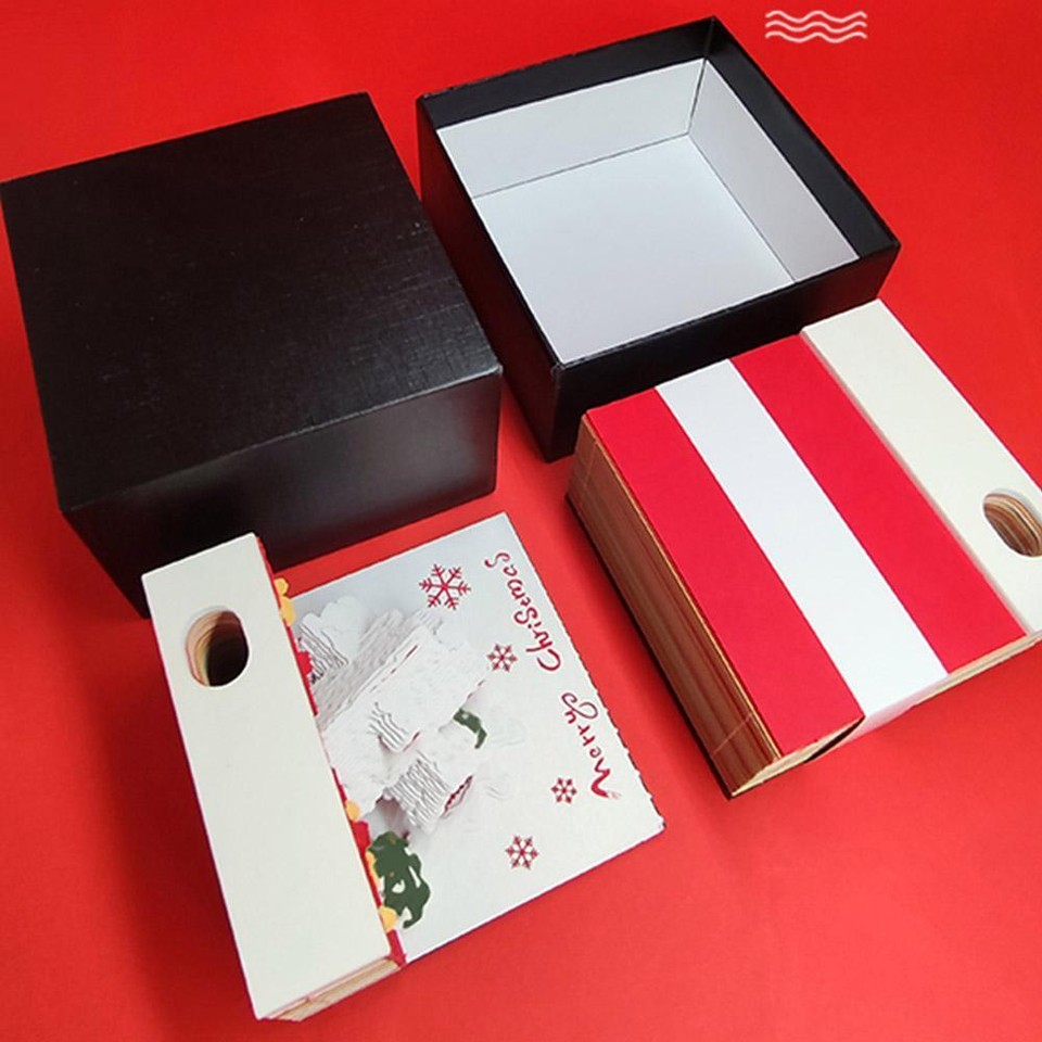 Bloc-notes 3D en forme maison village Noël bloc-notes esthétique pour ...