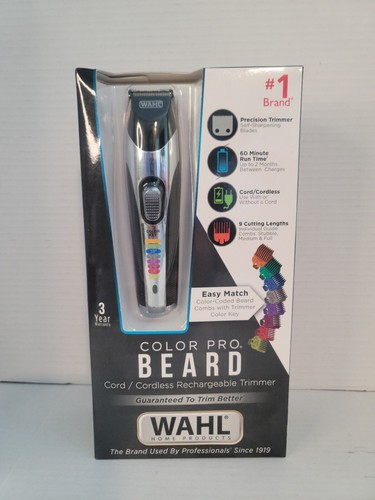 Wahl Color Pro Cord/Cordless Rechargeable Hair, Beard Trimmer for Men ...