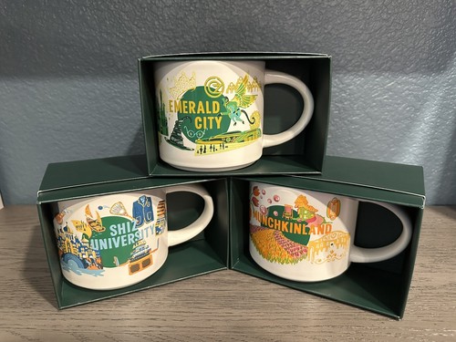 Universal Studios Starbucks 2024 Wicked Discovery Series Set of 3 Mugs ...