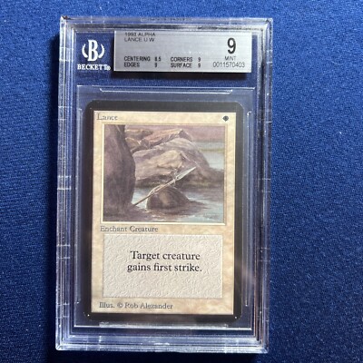 MTG ALPHA U W Lance BGS 9 MINT (with sub grades) 1993 | eBay