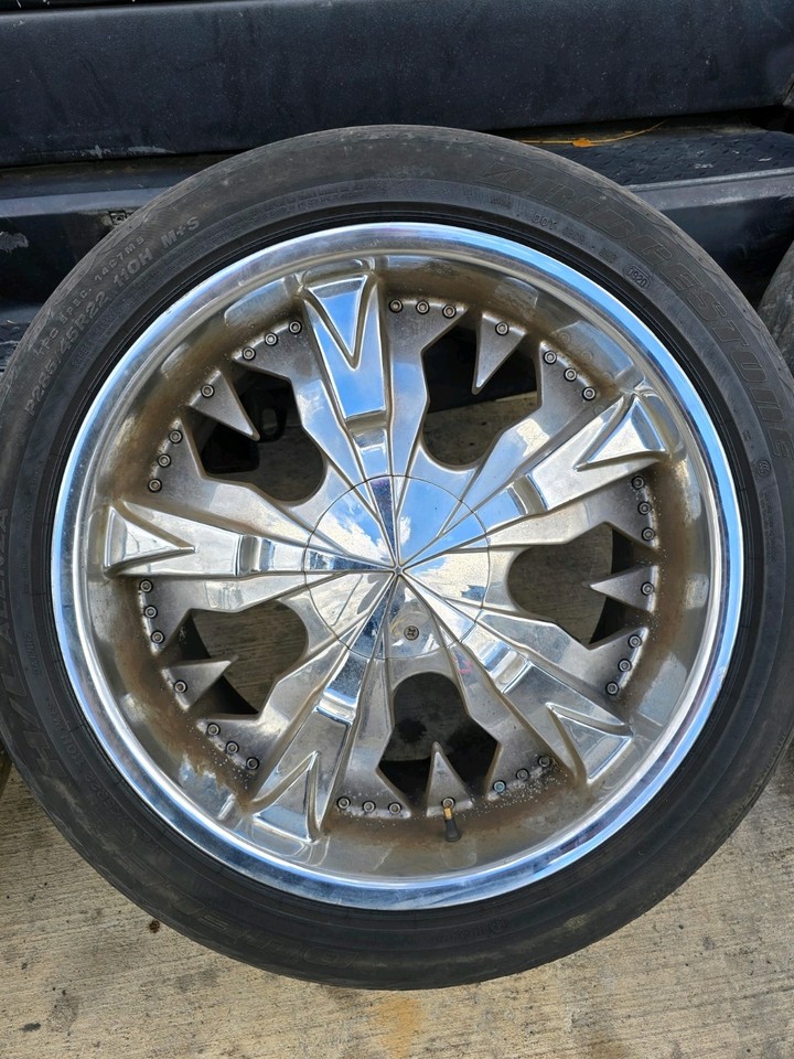 22in Chrome Chevy 6 Lug Rims No Cracks No Bends Needs Tires | eBay