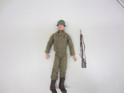 Vintage 1964 Hasbro GI Joe BLACK PAINTED HAIR w/SCAR 12" Action Figure ...