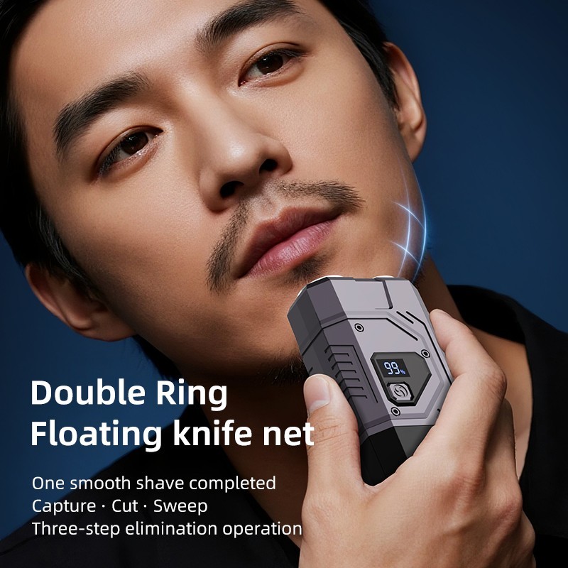 Rechargeable Magnetic Shaver Dual Blade for Beard Detailing and Nose ...