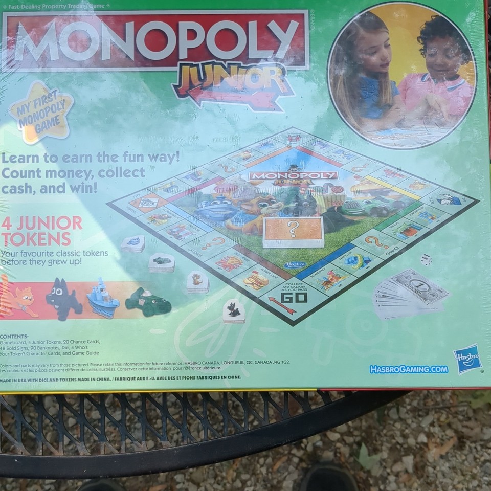 Hasbro Monopoly Junior: My First Monopoly Game Jr Kids Board Game NEW ...
