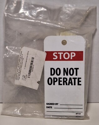 Do Not Operate Tags For Machine Lockout Tag Out. Pack Of 25 With Zip ...