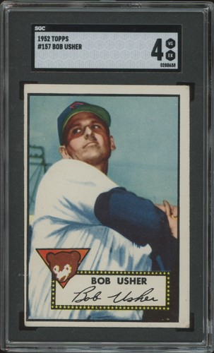 1952 TOPPS BOB USHER 157 VG-EX SGC 4 BASEBALL CHICAGO CUBS | eBay