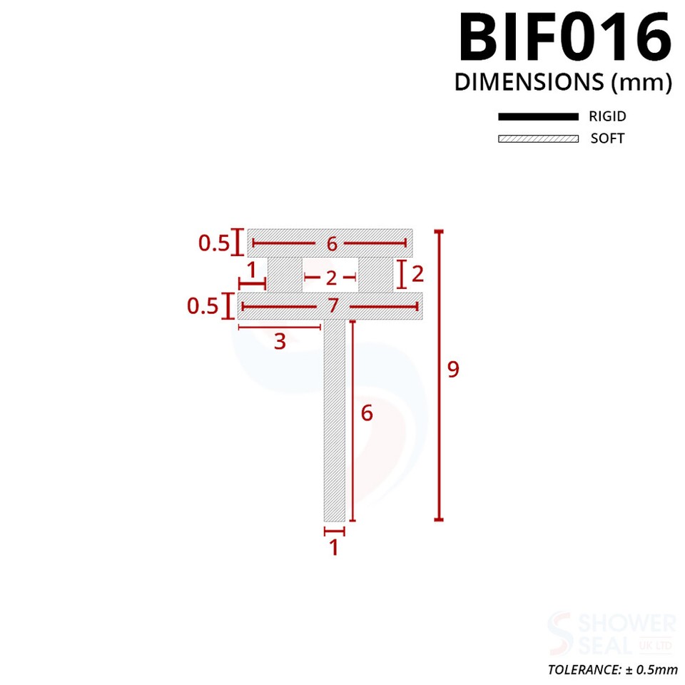 Channel Shower Screen Seal Strip | Bi-Fold Folding Soft Rubber | T ...
