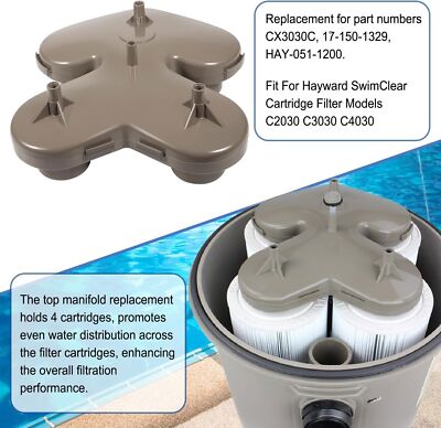 CX3030C Top Manifold Replacement for Hayward SwimClear C2030 C3030 ...