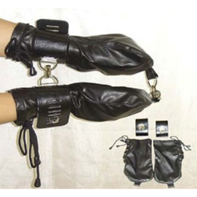 BDSM Dog Puppy Gloves Bondage Padded Paw Mittens Fist Mitts Handcuffs ...