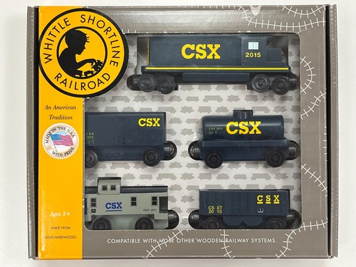 Whittle Shortline Railroad Wooden Toy Train Set CSX | eBay