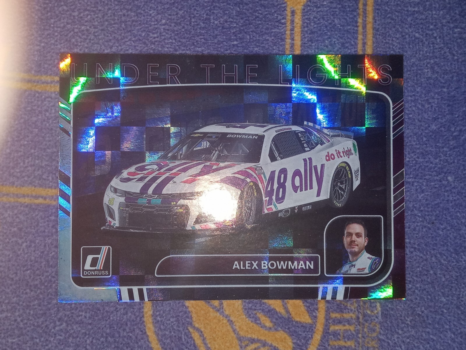 1x Alex Bowman 2023 Panini Donruss Checkers #UL3 Under The Lights Near ...
