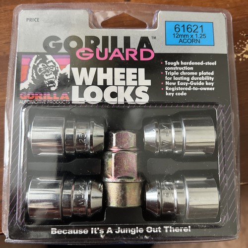 Gorilla Guard Chrome Wheel Locks 12mmx1.25 Bulge Acorn 12x1.25 Lug Nut ...