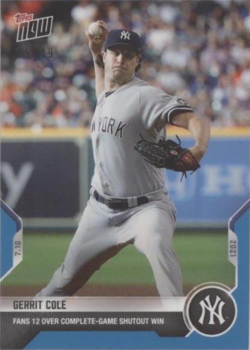 2021 Topps Now - Gerrit Cole #487 Blue /49 for sale online | eBay