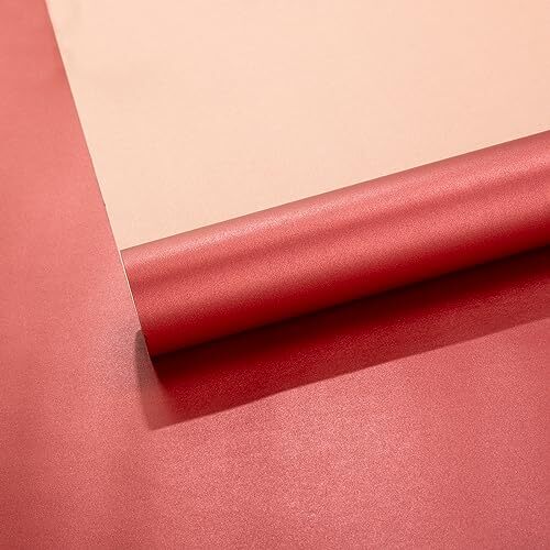 Mini Wrapping Paper Roll-17inch*32.8ft46.28 sq.ft. Chestnut Red ...