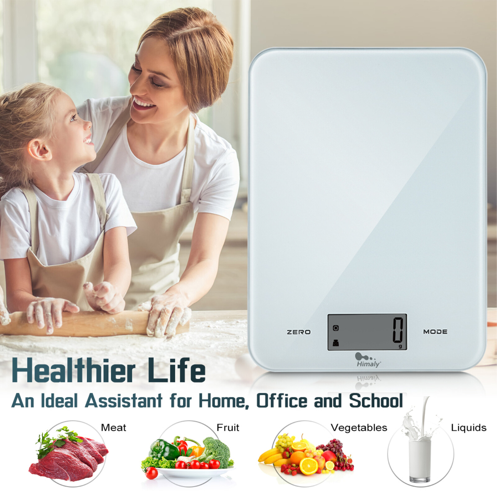 10KG Digital LCD Electronic Kitchen Scales Household Weighing Food Cook ...