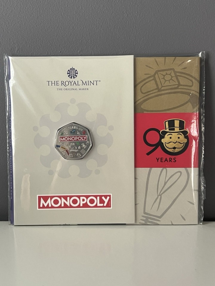 New Limited Edition The Royal Mint Monopoly Colour 50p Coin. BU. | eBay UK
