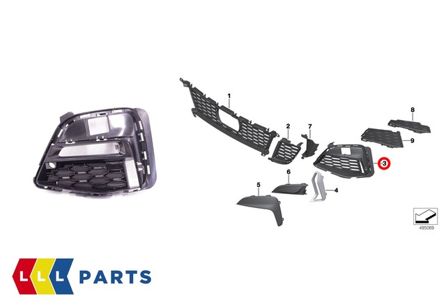 Genuine BMW 3 Series G20 M Sport Front Grill Air Intake Open Left ...