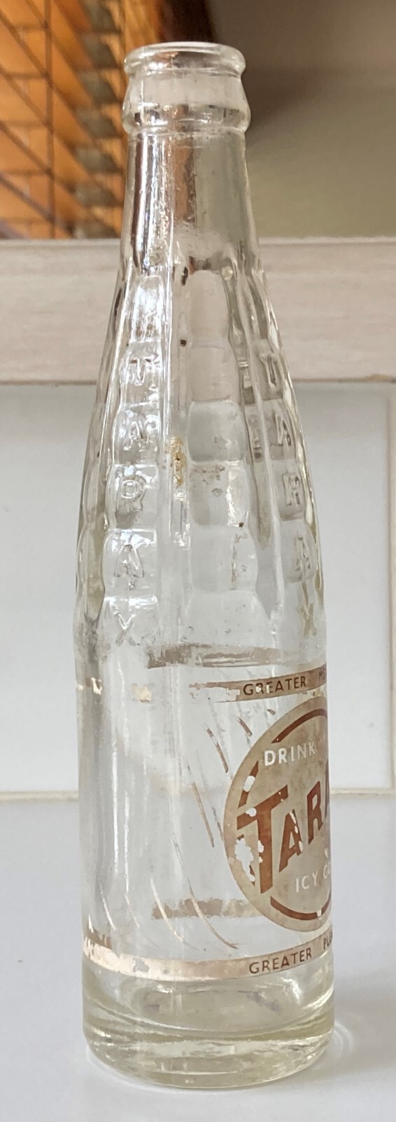 TARAX CERAMIC PYRO LABEL SMALL BOTTLE 8 FL OZ USUAL CRATE MARK 9 inch ...