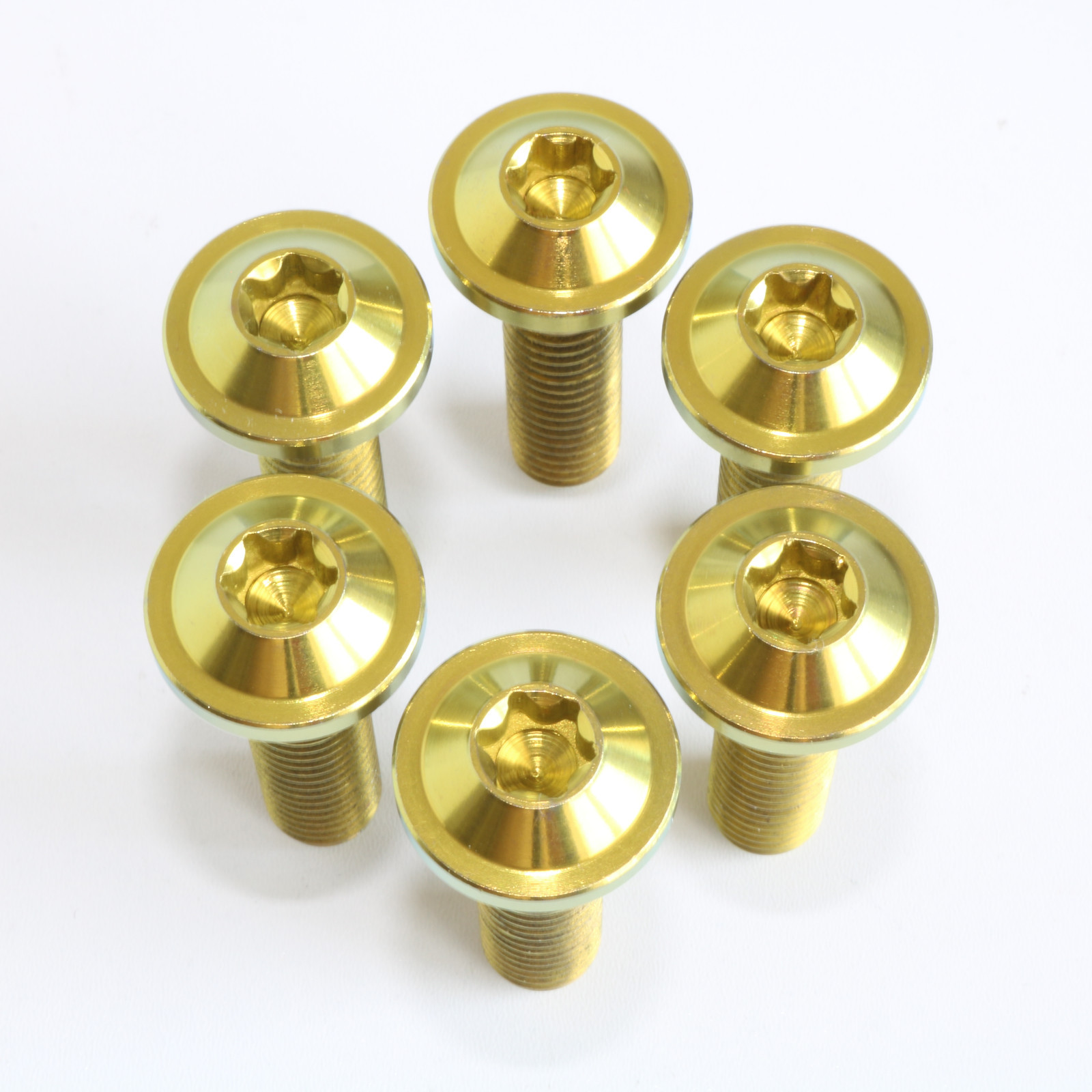 M8 x 30mm Bolts Gold Titanium M8x30mm Screws 8g Low Profile Flange Head ...