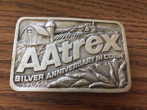 Vintage Aatrex Belt Buckle - Silver Anniversary In Corn | eBay