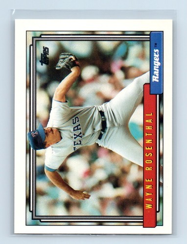 1992 Topps Straight from the Pack!!! Wayne Rosenthal Rookie Texas ...