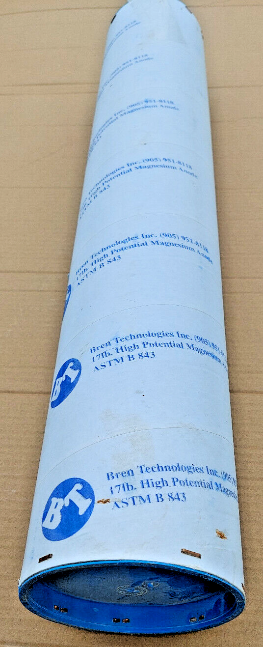 Bren Tech 17 lb Hi Potential Magnesium Anode Corosion Control ASTM B843 ...