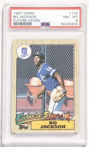 1987 Topps Future Stars Bo Jackson RC #170 PSA 8 NM-MT Kansas City ...