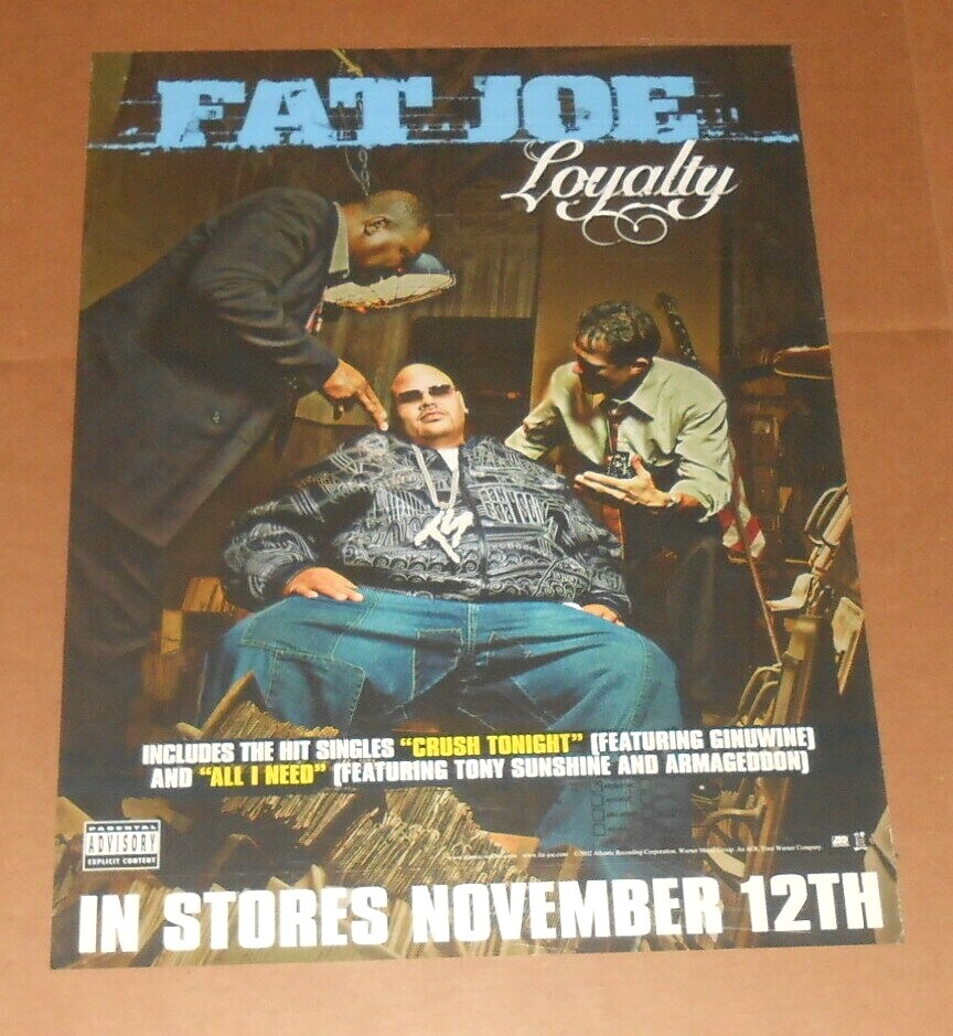 Fat Joe Loyalty Promo 2002 Original Poster 24x18 Latin Rap | eBay