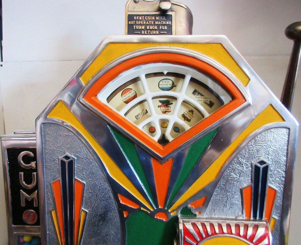 Jennings Little Duke with Gumball Side Mounted Dispenser circa 1930's ...