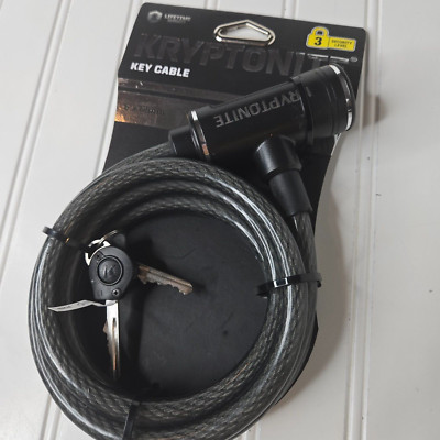 Kryptonite Level 3 6' x 12MM Security Key - Cable & Padlock Lockdown | eBay