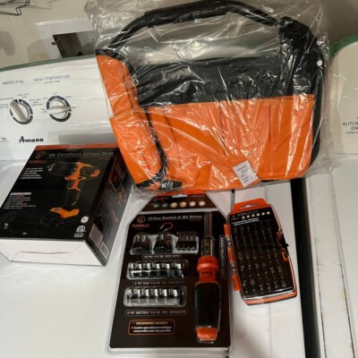 Torelli Tools 3/8" 12V Cordless Li-Ion Drill Kit 12 Volt Bag Bit Set 4 ...